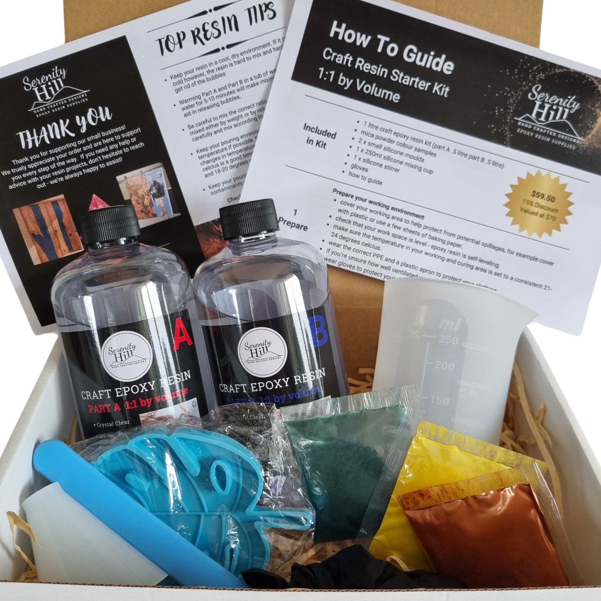 Craft Resin Starter Kit - Perfect for Beginners (Valued at $70 ...